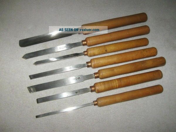 Vintage Buck Bros Cast Steel 7pc Lathe Wood Turning Carving Chisel ...