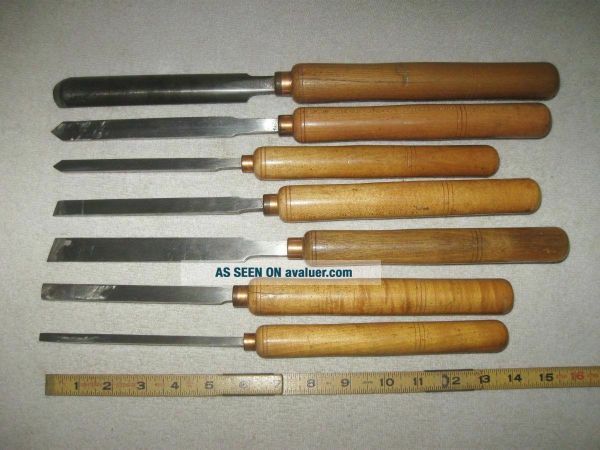Vintage Buck Bros Cast Steel 7pc Lathe Wood Turning Carving Chisel ...