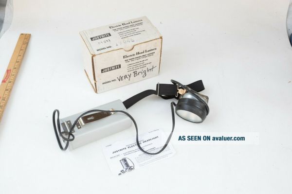 Justrite MFG Co Electric Head Lantern (T5L) Model 19046 Headlamp Light ...