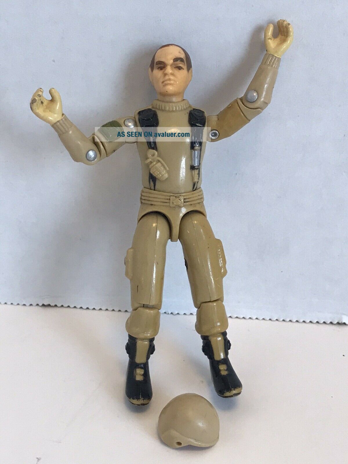 Vintage 1983 Gi Joe Tan Grunt Action Figure Rare Glider Pilot 100 ...