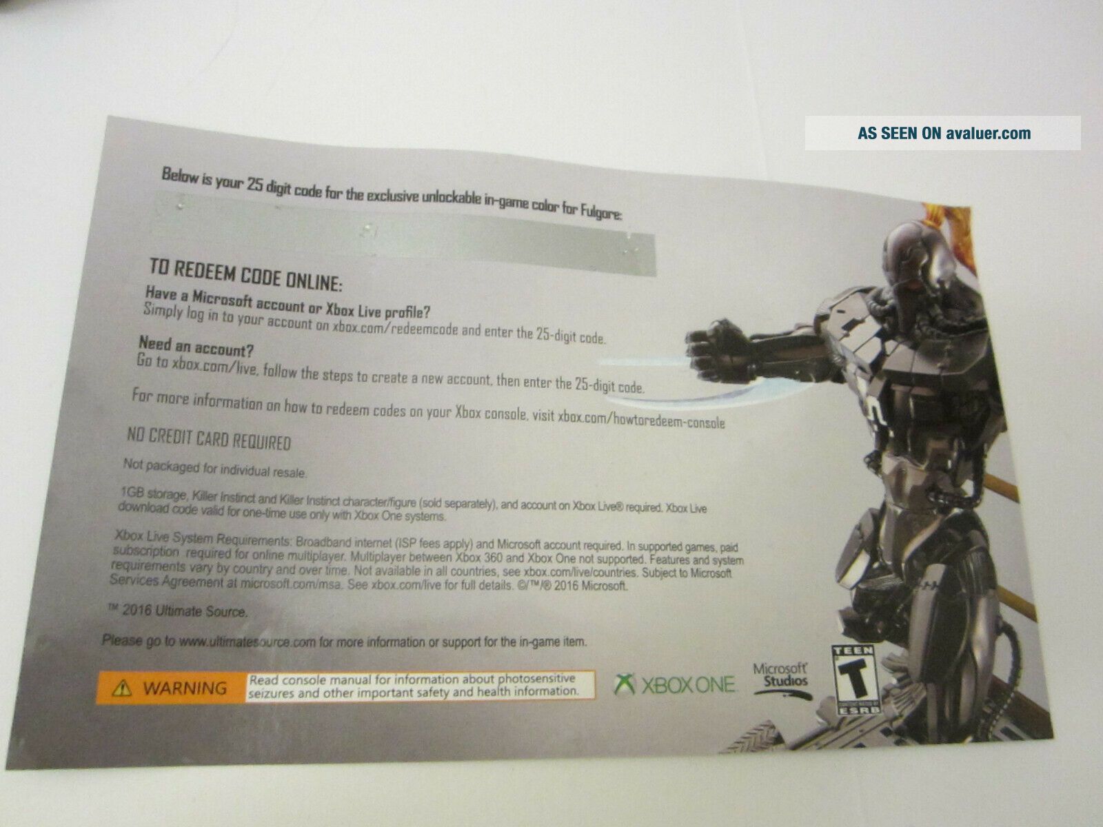 Killer Instinct 6 " Fulgore Figure Ultimate Source Microsoft Rare ...