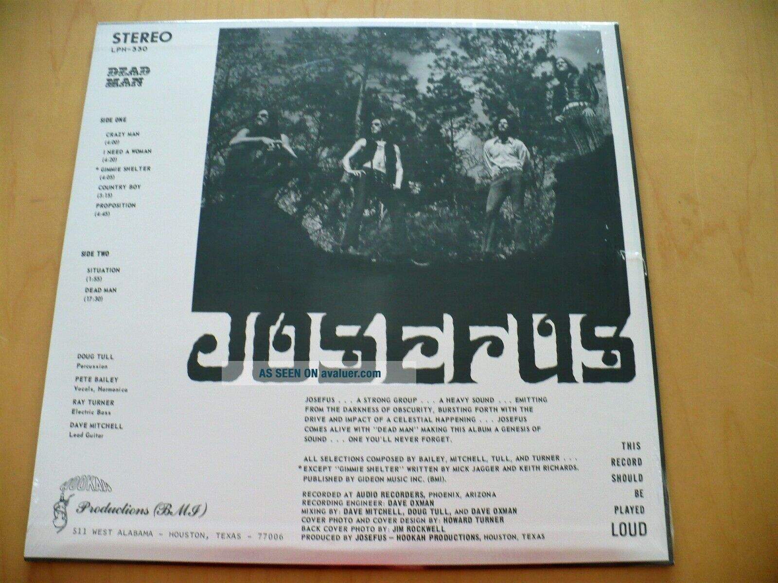 JOSEFUS - DEAD MAN RARE EXACT REISSUE OF KILLER 1970 HARD HEAVY PSYCH ...