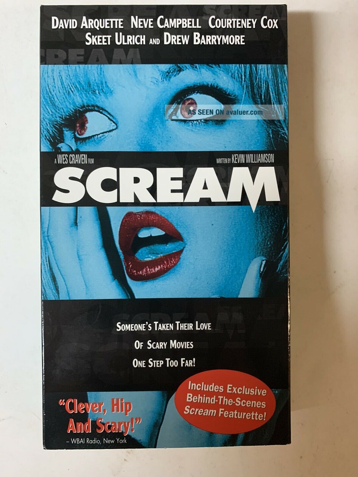Scream VHS Horror Rare Drew Barrymore Blue Varient Cover Slasher Gore ...