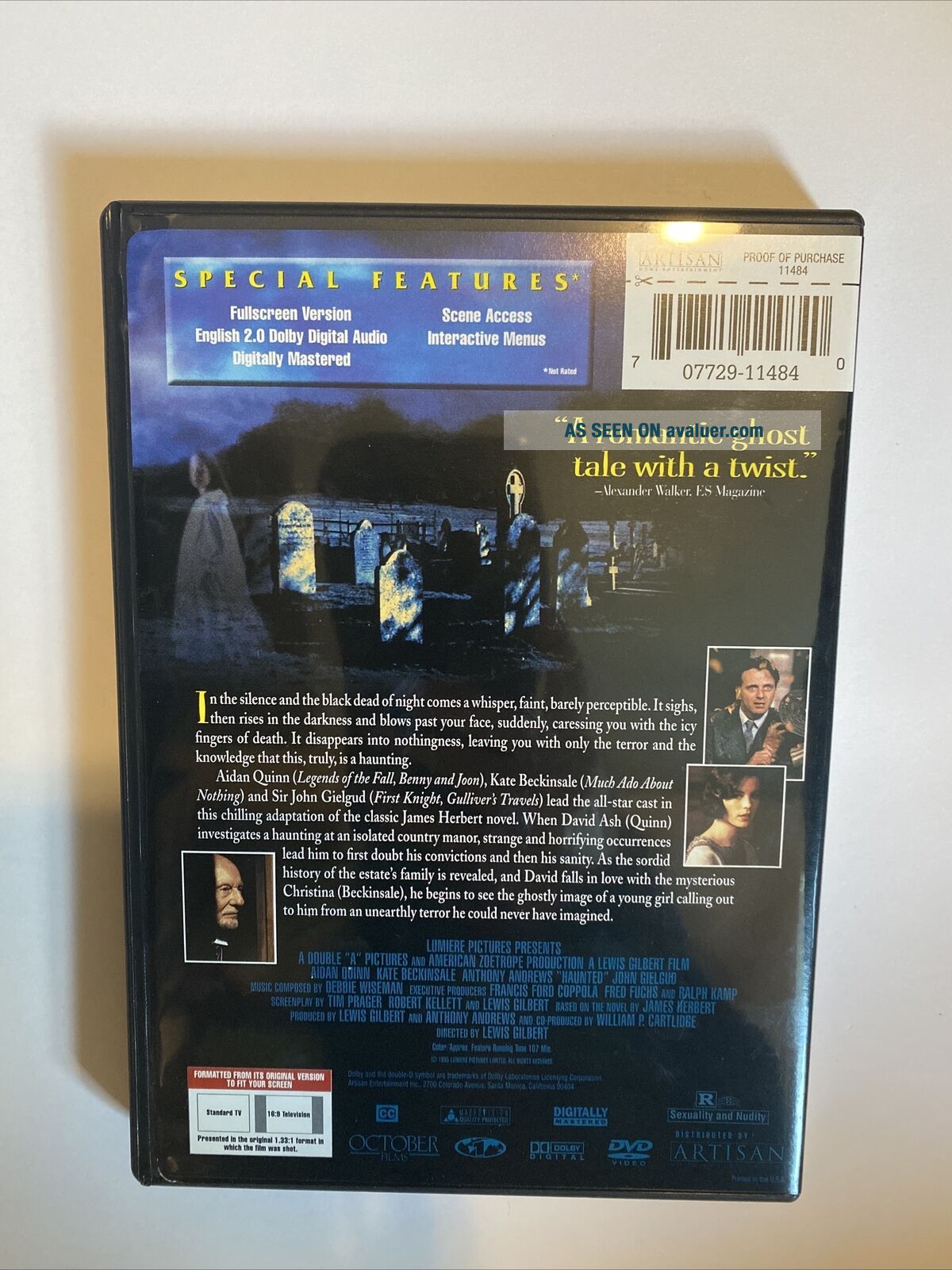 Haunted (DVD, 2001) Aidan Quinn Kate Beckinsale Hot 90 ' S Horror HTF ...