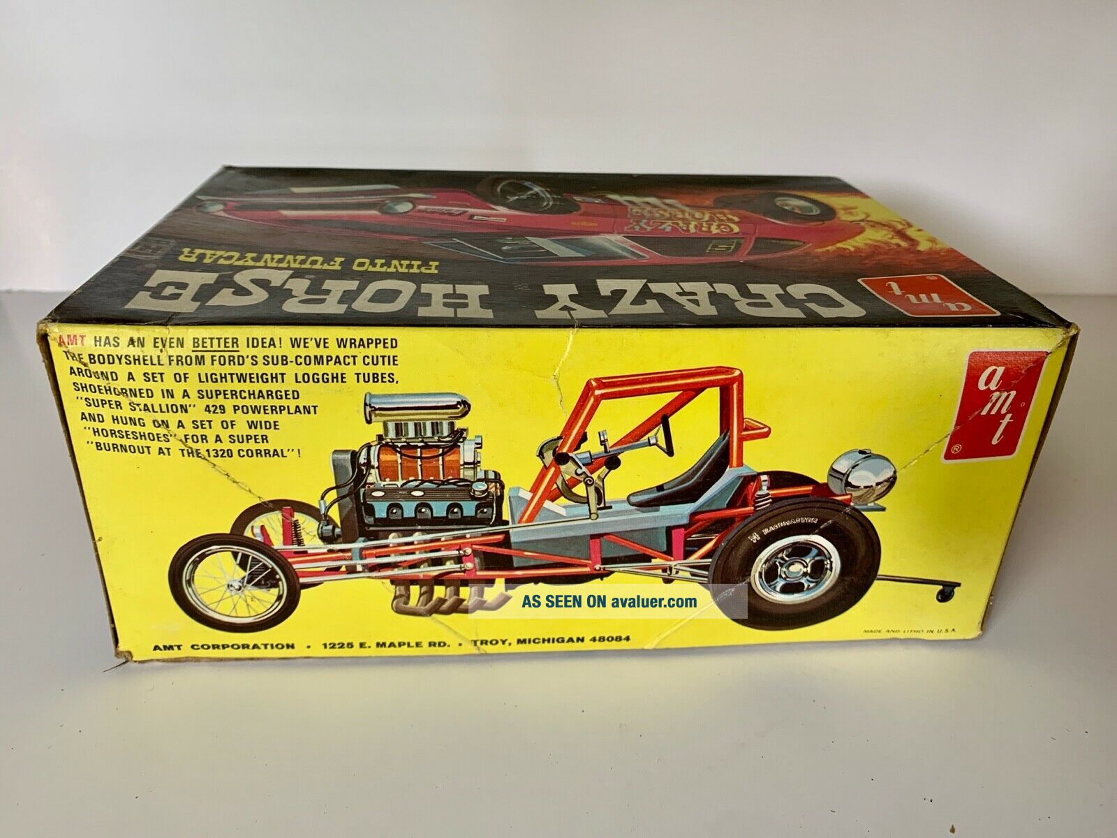 Rare Vintage AMT Crazy Horse Ford Pinto Funnycar Car Model Empty Box ...