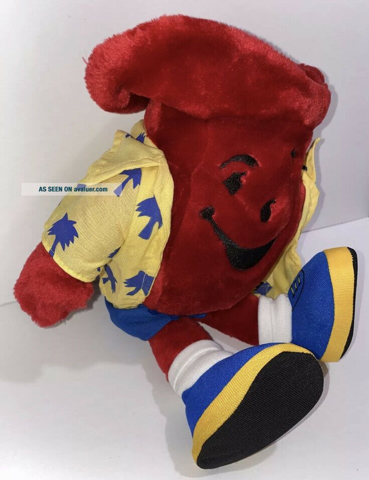 Red Kool Aid Man Stuffed Plush Doll 13 " Regis Marketing Group Rare ...