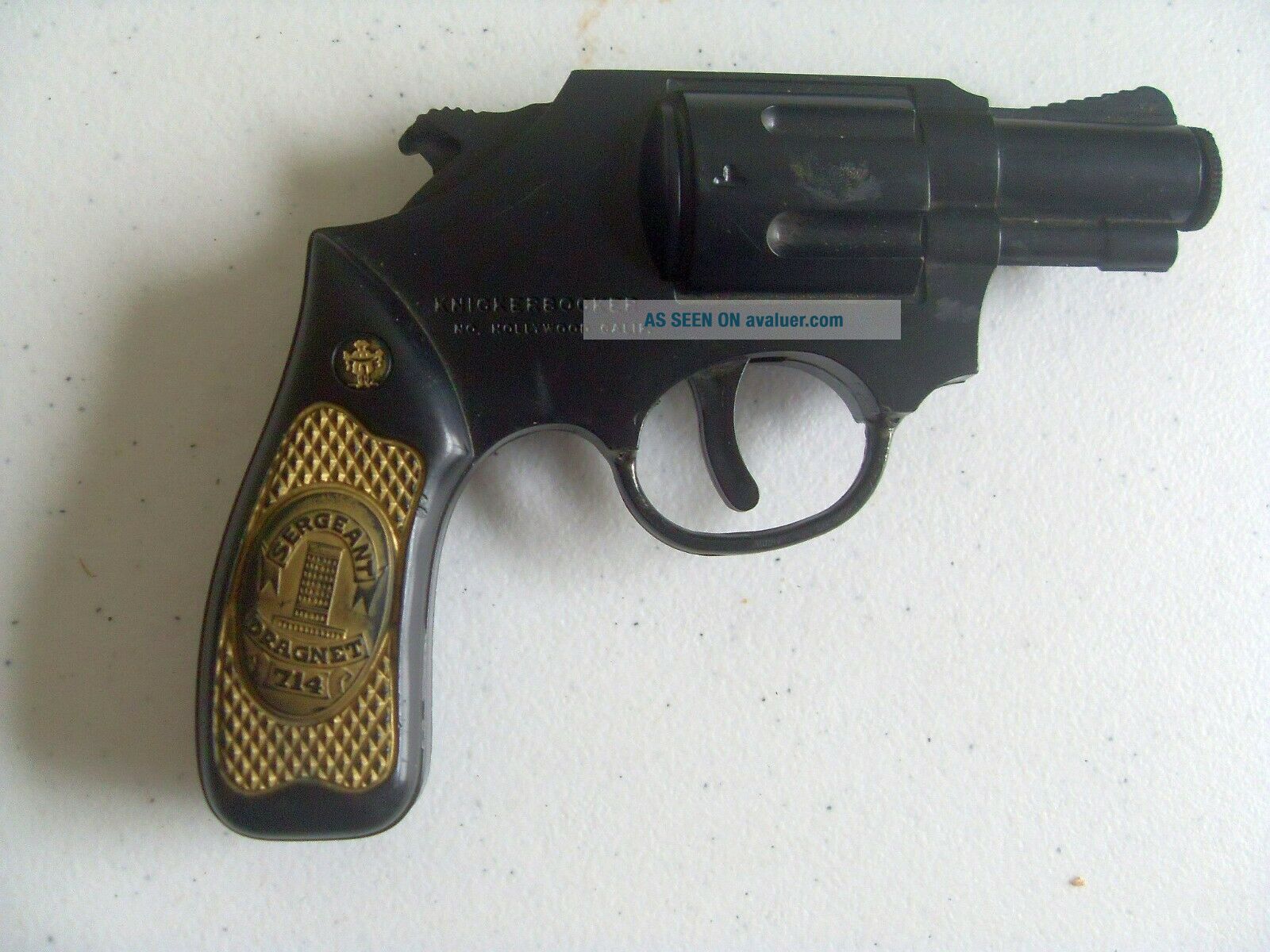 Rare 1955 Knickerbocker DRAGNET REVOLVER Jack Webb TOY GUN FROM TIN ...