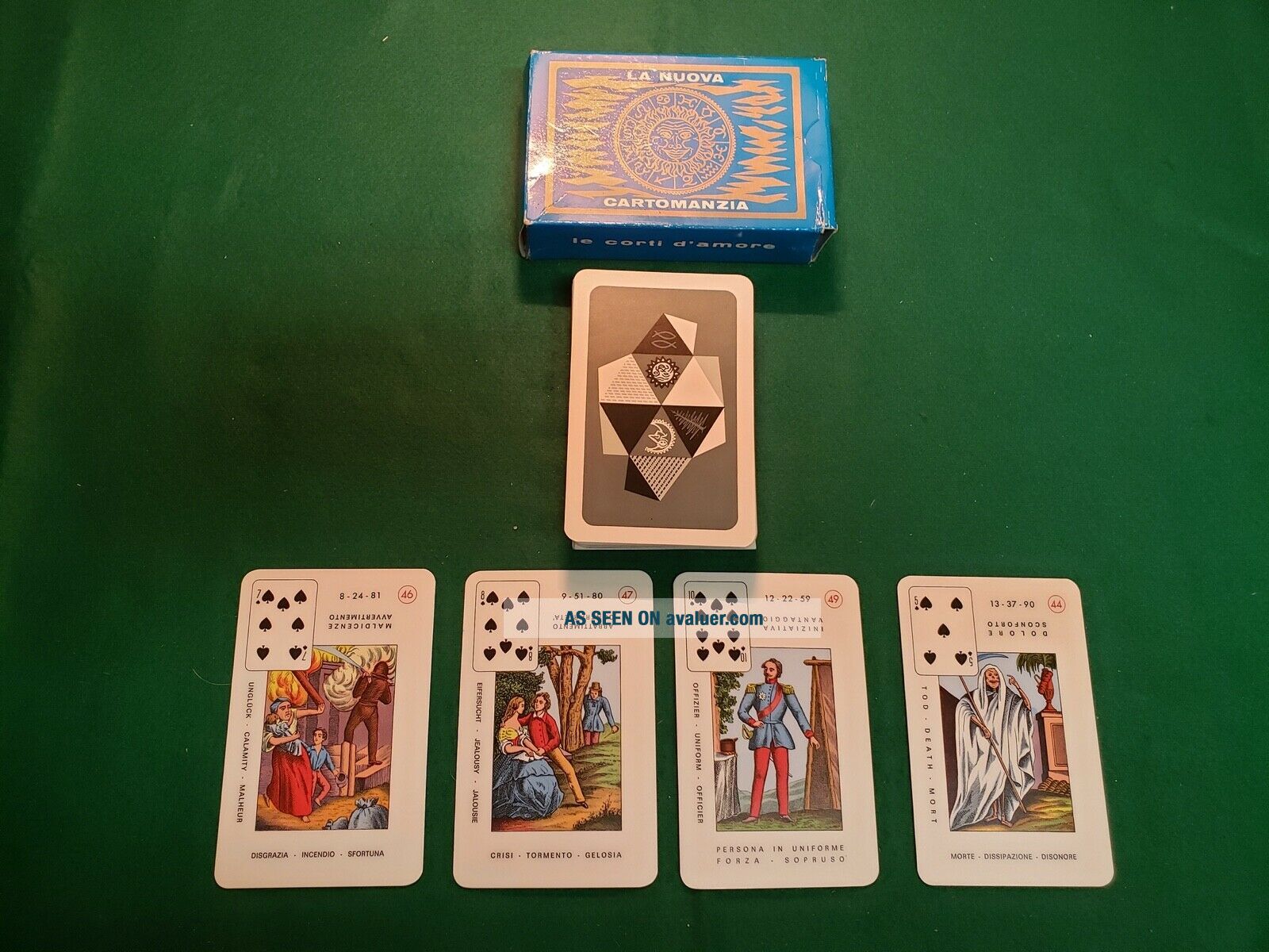 VERY RARE Vintage Tarot La Nuova Cartomanzia FORTUNE TELLING Playing ...