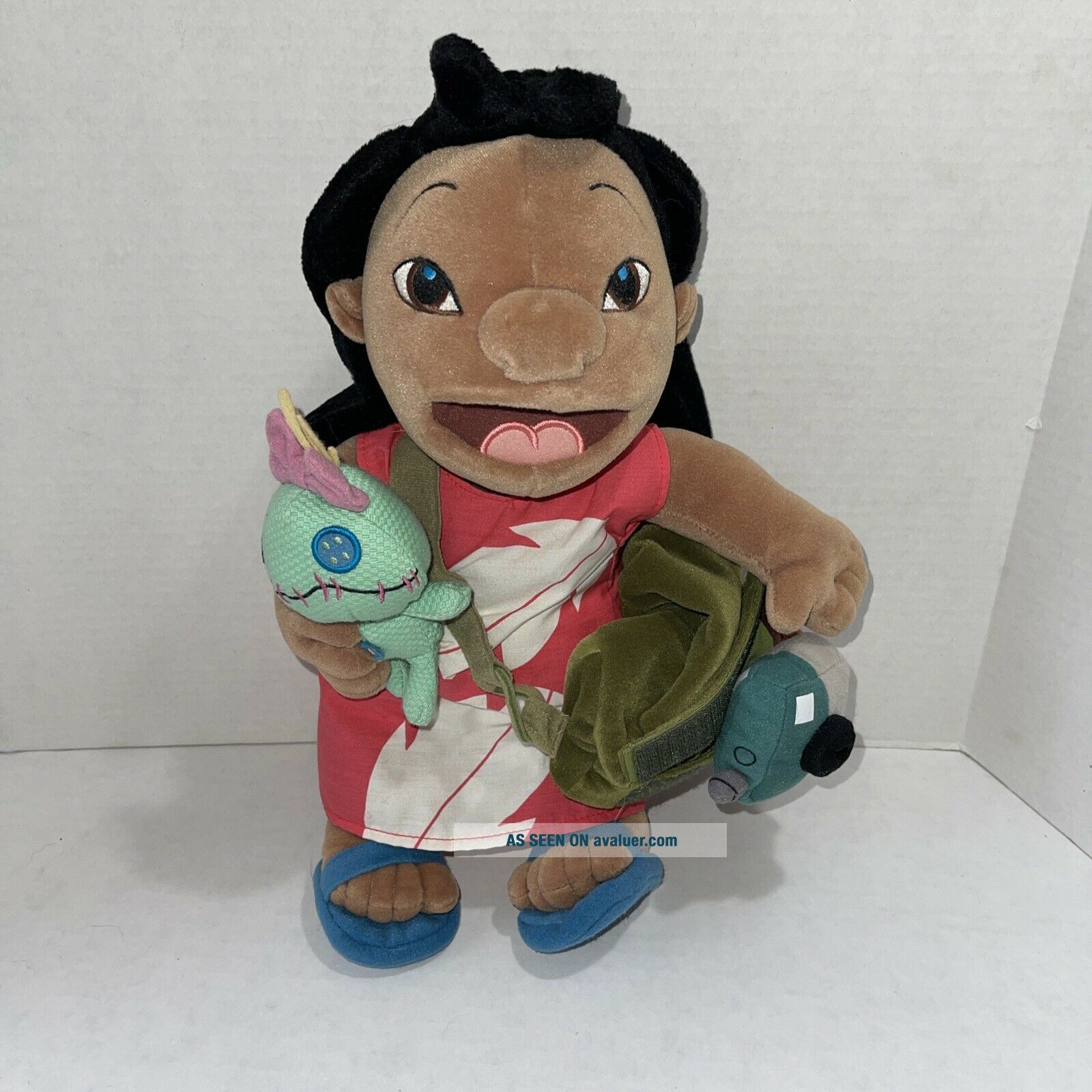 Rare Disney Store Lilo With Scrump Doll Stuffed Bag Camera Brush 14 ...