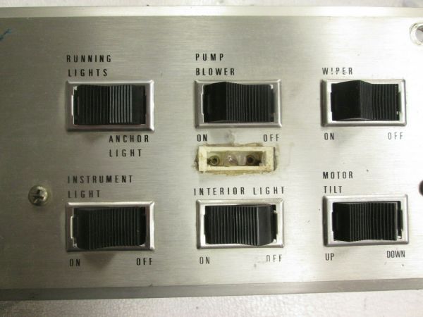 Vintage Chris Craft Seasport Switch Panel With Ignition Switch And Key ...