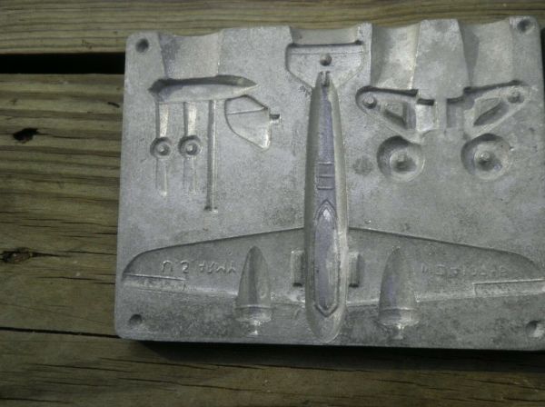 VINTAGE LEAD TOY SOLDIER MOLD TIN TOY MOLD TOY AIRPLANE MOLD | #51856251