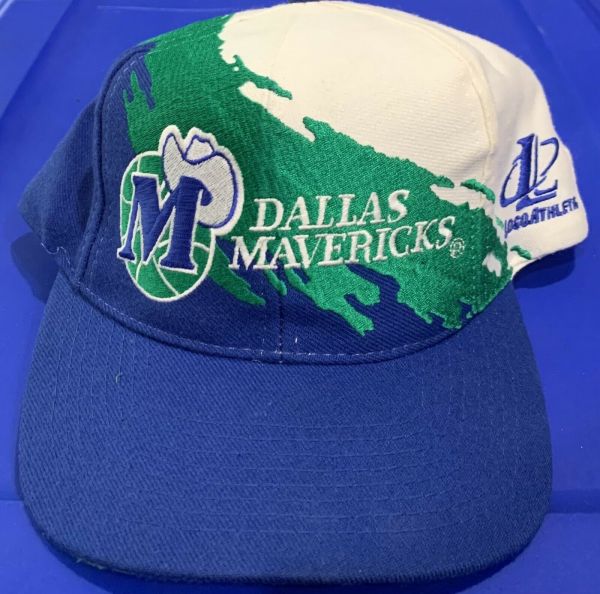 Vintage 90s Dallas Mavericks Logo Athletic Splash Paint Snapback Hat ...