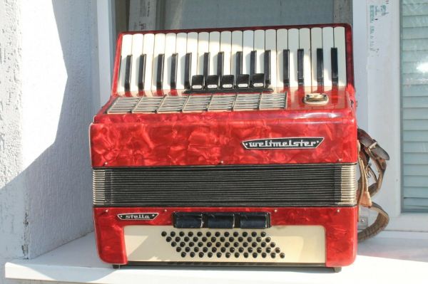 Vintage Old Made German Button Weltmeister Stella Accordion 60 Bass ...