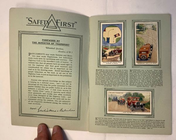 Vintage Wills Cigarette Cards An ALBUM Road SAFETY FIRST GB Complete ...