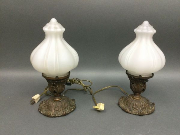 Pair Antique Victorian Early Cast Iron Wall Table Sconce French Lights ...