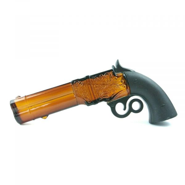 Amber Glass Decanter Vintage Avon Wild Country Shooter Gun After Shave ...