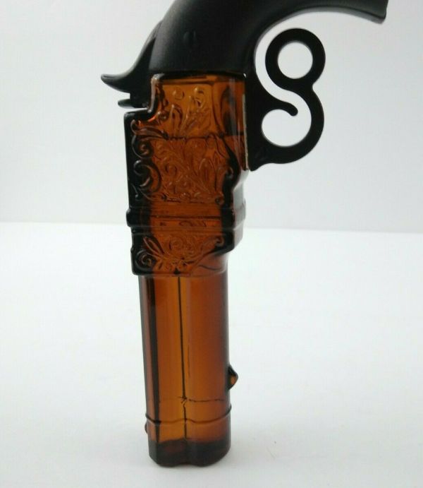 Amber Glass Decanter Vintage Avon Wild Country Shooter Gun After Shave ...