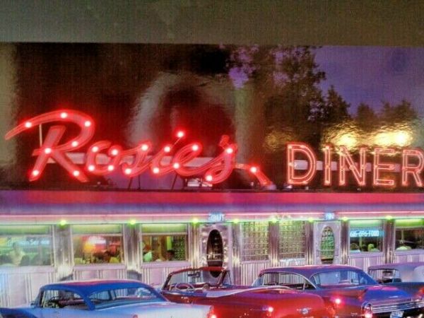Vintage America LED Light Up Picture Wall Art 1950s Rosie ' S Diner ...