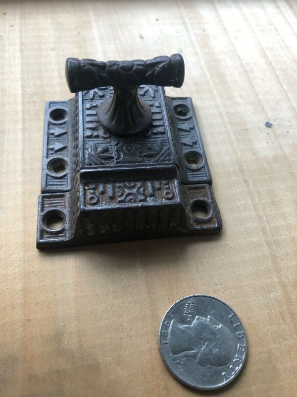 Vintage Ornate Victorian Cast Iron Cabinet Cupboard Door T Latch ...