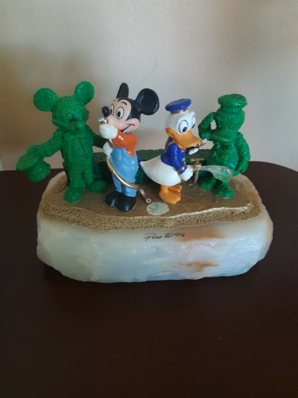 Ron Lee Mickey Mouse And Donald Duck Topiary Figurine 1996 Limited ...