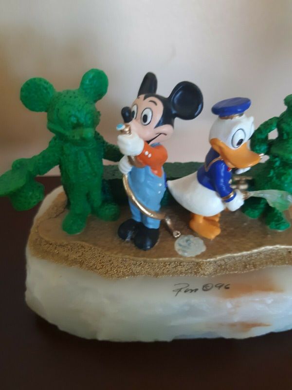 Ron Lee Mickey Mouse And Donald Duck Topiary Figurine 1996 Limited ...
