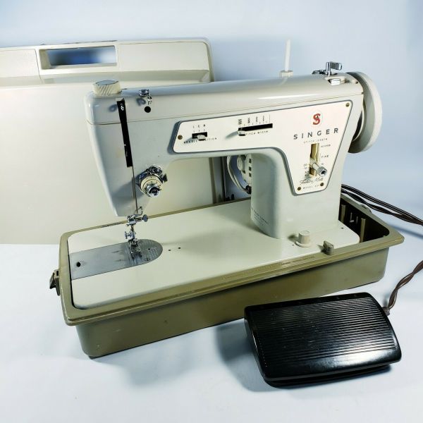 Vintage Heavy Duty Singer Sewing Machine Model 237 Fashion Mate W ...