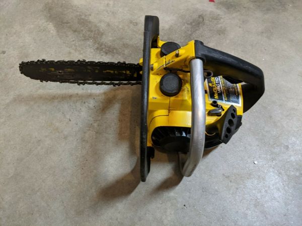 Vintage McCulloch Mac 110 Top Handle Chainsaw With Case Runs | #52688237