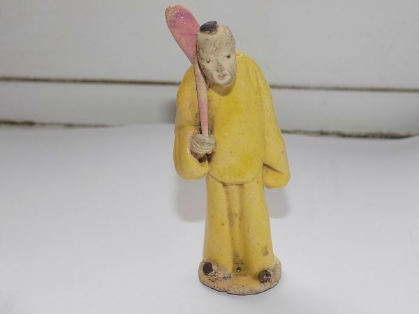 2 X VINTAGE CHINESE MINIATURE GLAZED POTTERY FIGURES, MYTHICAL BOAR ...