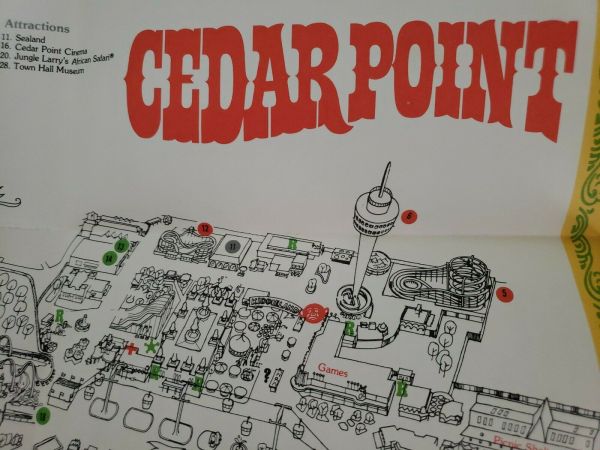 1977 Cedar Point Amusement Theme Park Brochure Map Guide Pamphlet ...