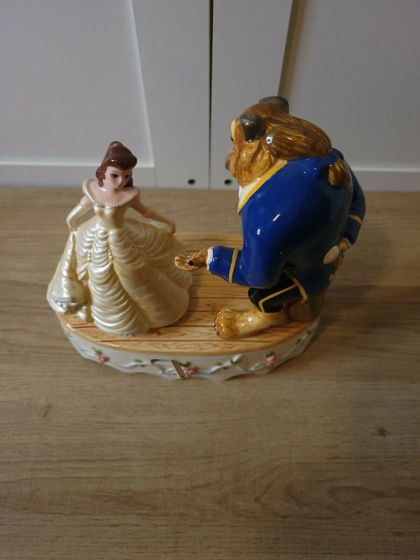 Disney ' S Beauty And The Beast Porcelain Music Box, MIB Made By Schmid ...