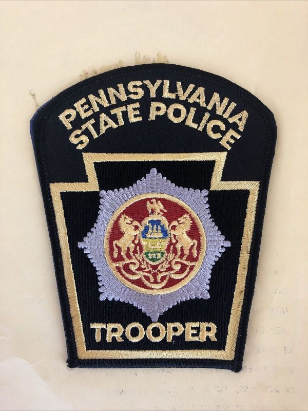 1980’s Pennsylvania State Trooper Police Shoulder Patch W/ History Card ...