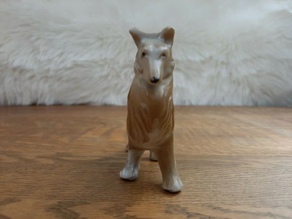 Vintage Ceramic Collie Dog Figurine Japan MIJ Pottery Porcelain | #52510490