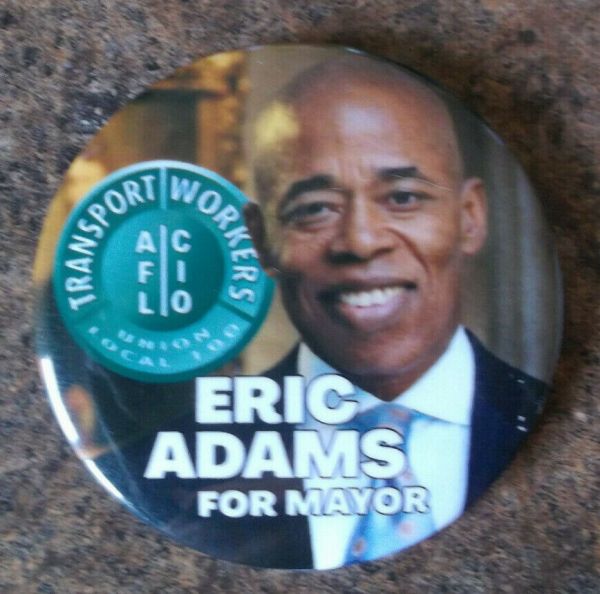 2021 DEMOCRAT York City ERIC ADAMS For MAYOR Color Photo TRANSIT 100 ...
