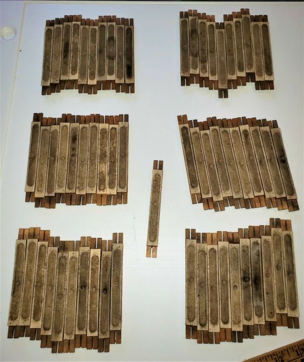 61 Pallet Valves From A Vintage AB Chase Reed Pump Organ | #52613064