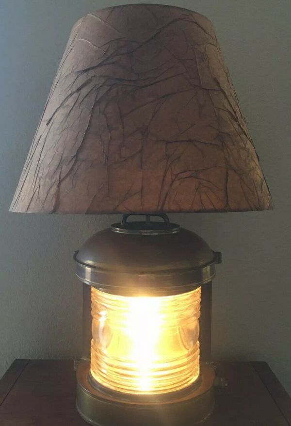 Large Authentic Antique Perko Ships Lantern/Perkins Marine Table Lamp ...