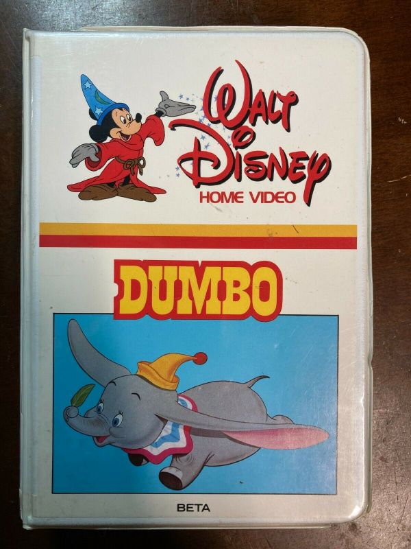 Dumbo Betamax Walt Disney Home Video Vintage - Clamshell Beta Tape ...