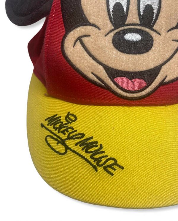Disney Parks Mickey Mouse Cap Hat With Ears Red Yellow Toddler | #52796969