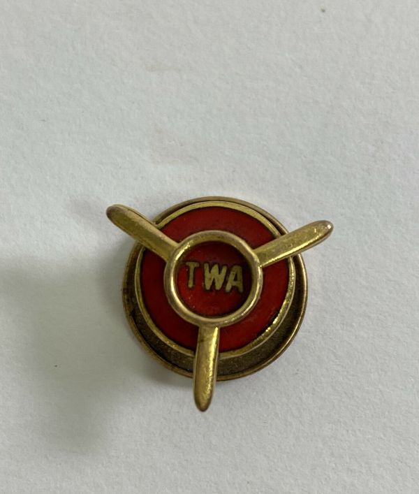 VTG TWA TRANS WORLD AIRLINES SERVICE ENAMEL LAPEL PIN PROPELLAR LOGO ...