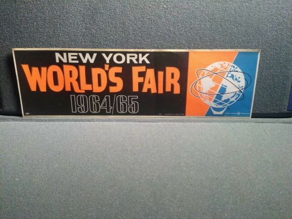 Vintage 1964/65 York WORLD ' S FAIR Bumper Sticker | #52808892