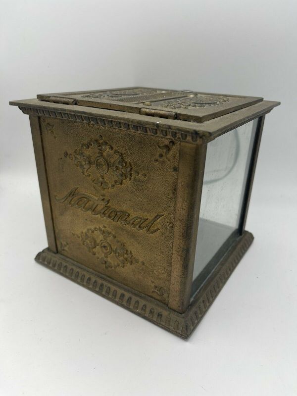 RARE NATIONAL CASH REGISTER TICKET BALLOT RECEIPT BOX CAST IRON | #52796745