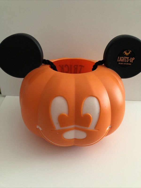 Disney Parks Mickey Mouse Pumpkin Halloween Light Up Trick Or Treat ...