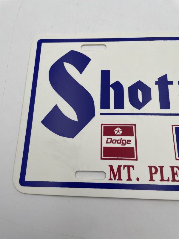 Shottenkirk Ford Dodge Chrysler Plastic Car Dealer License Plate ...