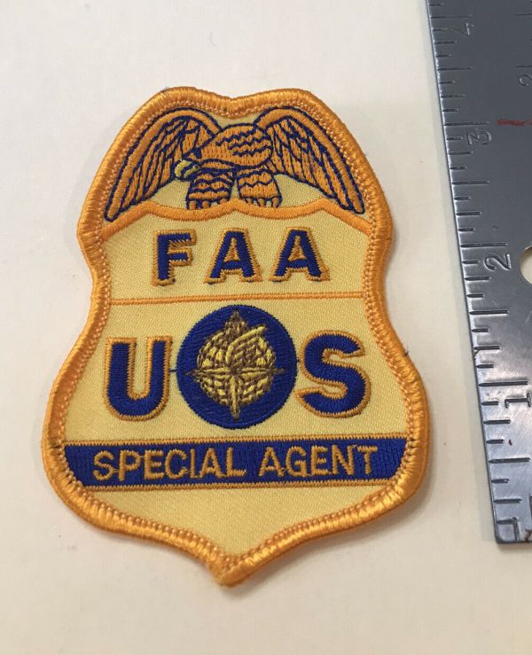 US FAA FEDERAL AVIATION AIR SPECIAL AGENT POLICE GOLD PATCH | #52944989
