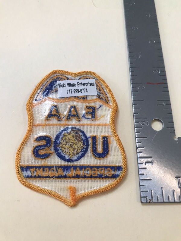 US FAA FEDERAL AVIATION AIR SPECIAL AGENT POLICE GOLD PATCH | #52944989