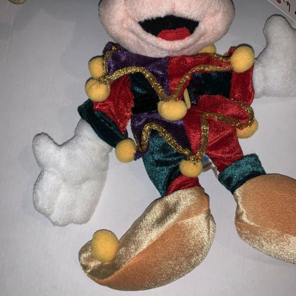 Tokyo Disneyland Christmas Jester Mickey Mouse Plush Beanie Disney ...