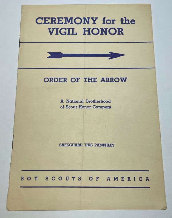 Vigil Ceremony Order Of The Arrow WWW Pamphlet Boy Scout October 1960 ...