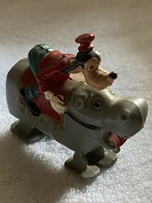 Great Vintage Marx Toy Ramp Walker Goofy On A Hippopotamus Walt Disney ...