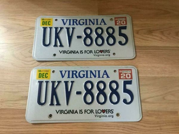Vintage Virginia Is For Lovers State Automotive/Car License Plates/Free ...