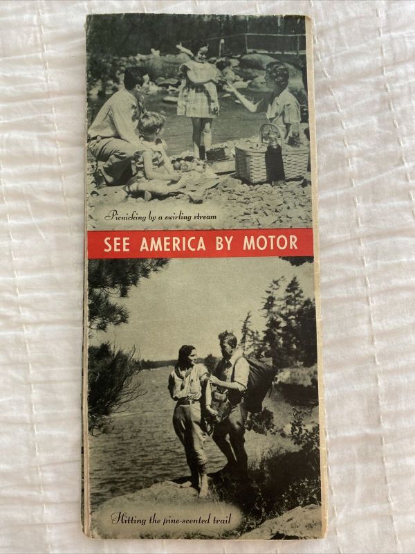 Vintage 1950s American Oil Company Highway Road Map Of The United ...