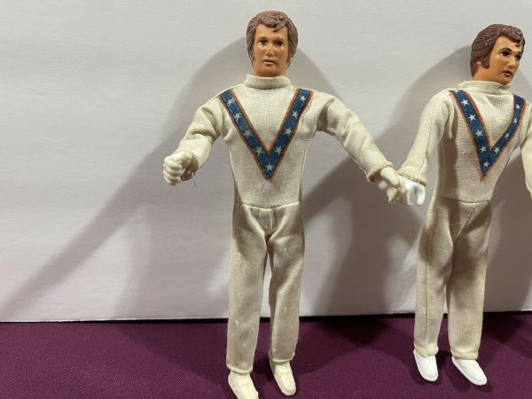 (3) Vintage 1972 Evel Knievel Evil Action Figure Stunt Cycle Figurines ...